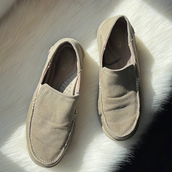 CROCS | Shoes | Crocs Mens Slip On Canvas Shoes | Poshmark
